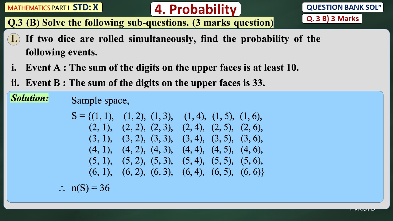 SSC Class 10 Maths 1 Question Bank Solution (Chapter 4)