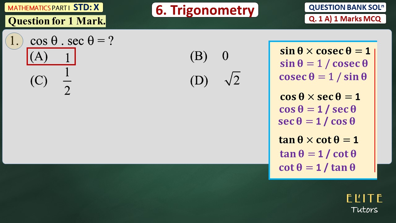 SSC Class 10 Maths 2 Question Bank Solution (Chapter 6)
