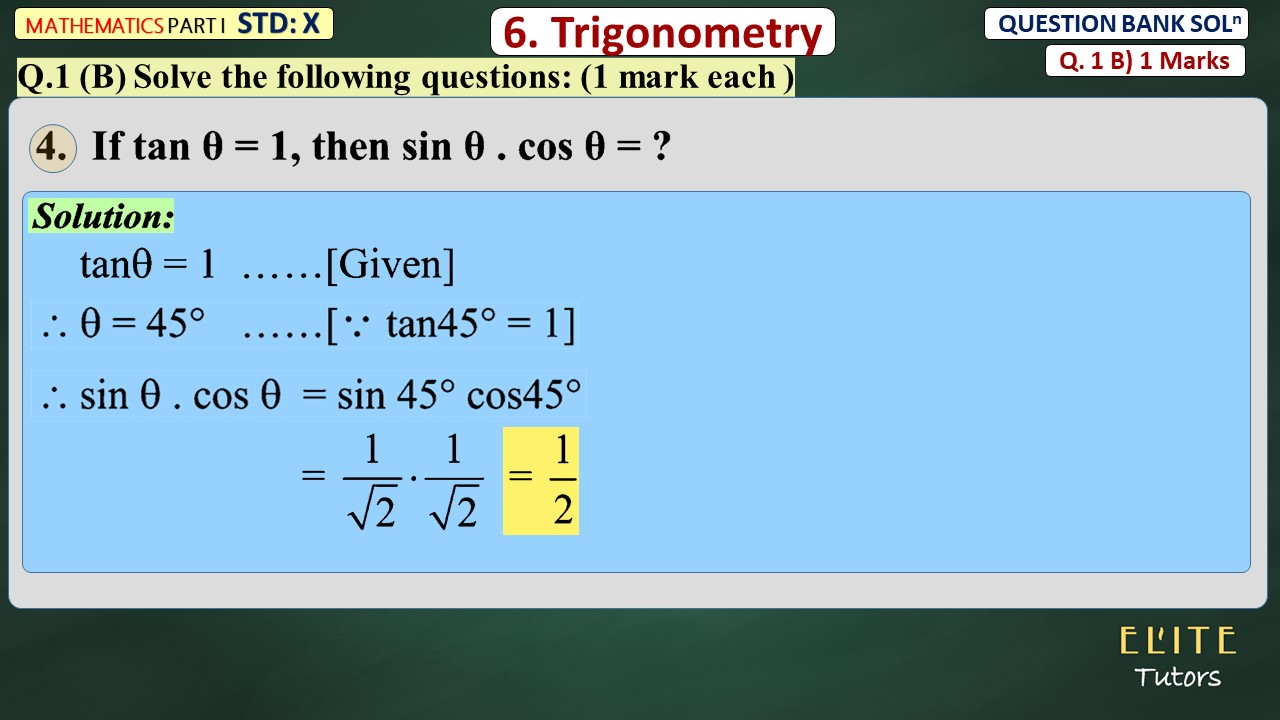 SSC Class 10 Maths 2 Question Bank Solution (Chapter 6)