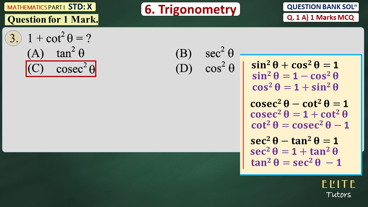 SSC Class 10 Maths 2 Question Bank Solution (Chapter 6)
