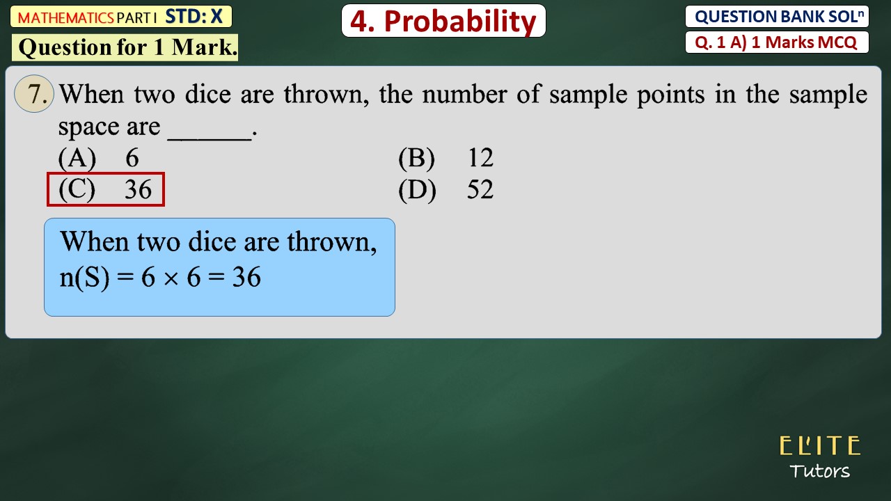 SSC Class 10 Maths 1 Question Bank Solution (Chapter 4)